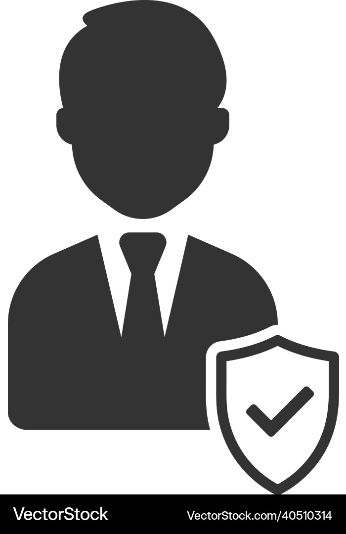 Man safety icon Royalty Free Vector Image - VectorStock