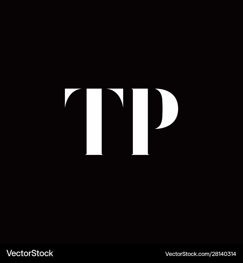 Tp logo letter initial logo designs template Vector Image