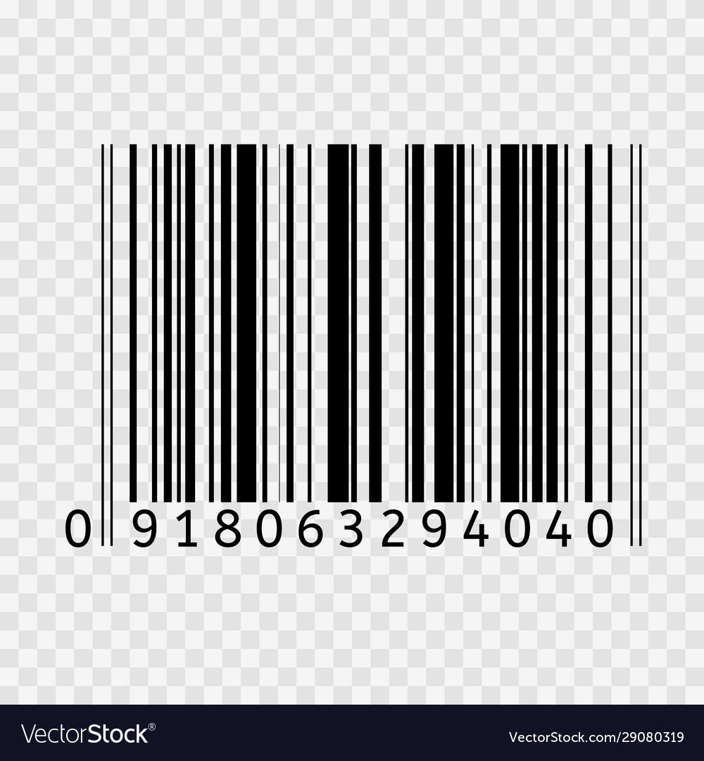 Barcode flat icon bar code sign thin line Vector Image