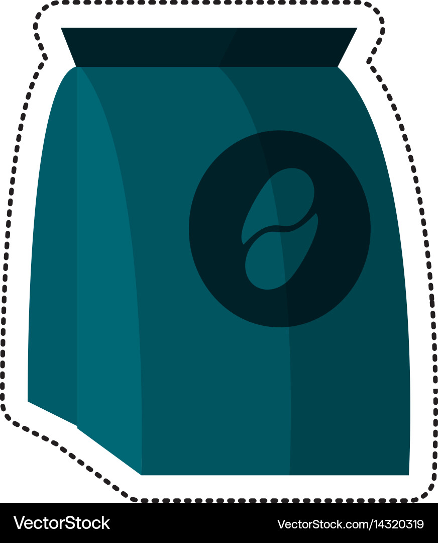 Cartoon coffee pack paper image Royalty Free Vector Image