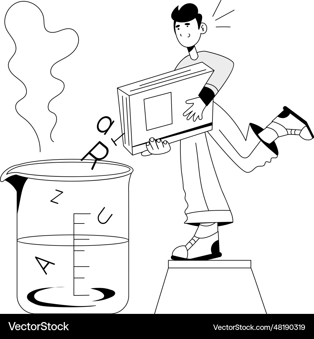 Chemistry student Royalty Free Vector Image - VectorStock