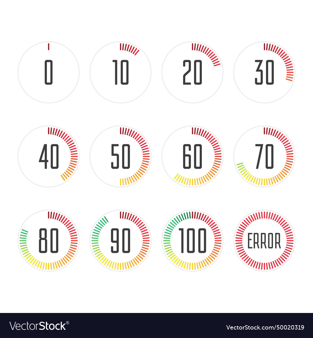 Circle loading or progress bars template graph Vector Image