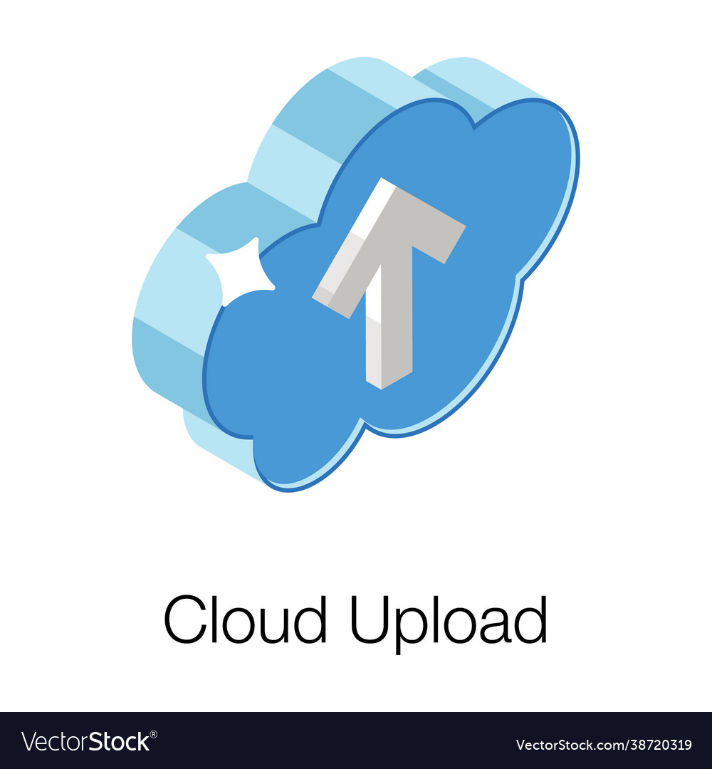 Cloud upload Royalty Free Vector Image - VectorStock