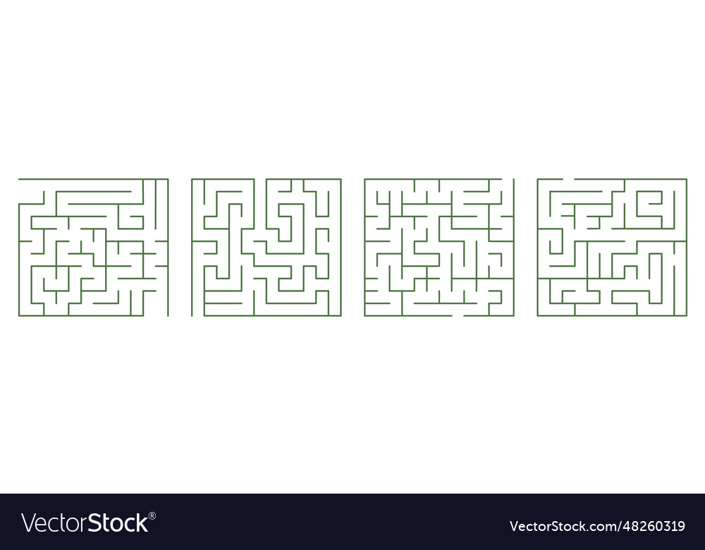 Labyrinth tangled maze lines logic game route Vector Image