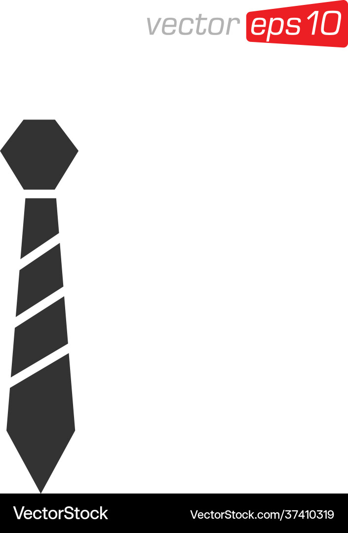 Necktie icon logo design Royalty Free Vector Image
