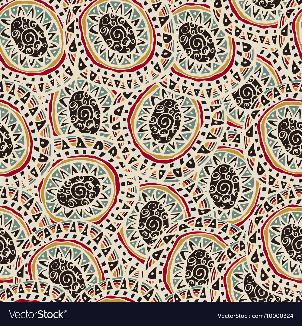 Hand drawn colorful indian seamless patterns Vector Image