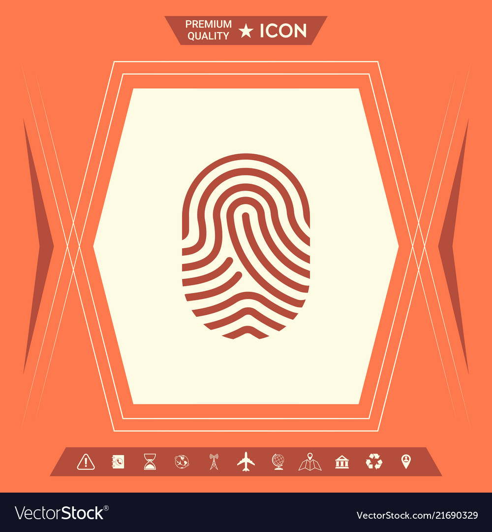 Fingerprint scanned finger icon Royalty Free Vector Image Fingerprint scanned finger icon Royalty Free Vector Image
