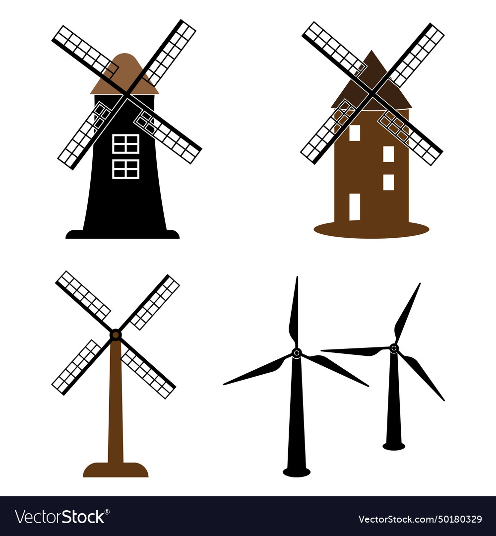 Windmill logo Royalty Free Vector Image - VectorStock