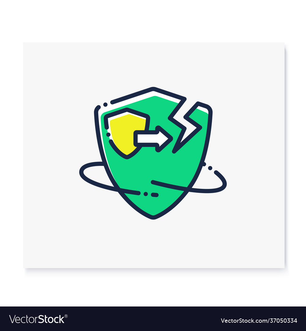 Autoimmune Disease Color Icon Royalty Free Vector Image