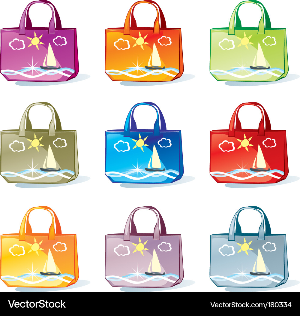 Bags set Royalty Free Vector Image - VectorStock