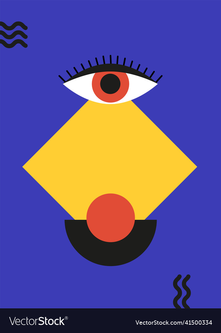 Design template with primitive shapes elements Vector Image