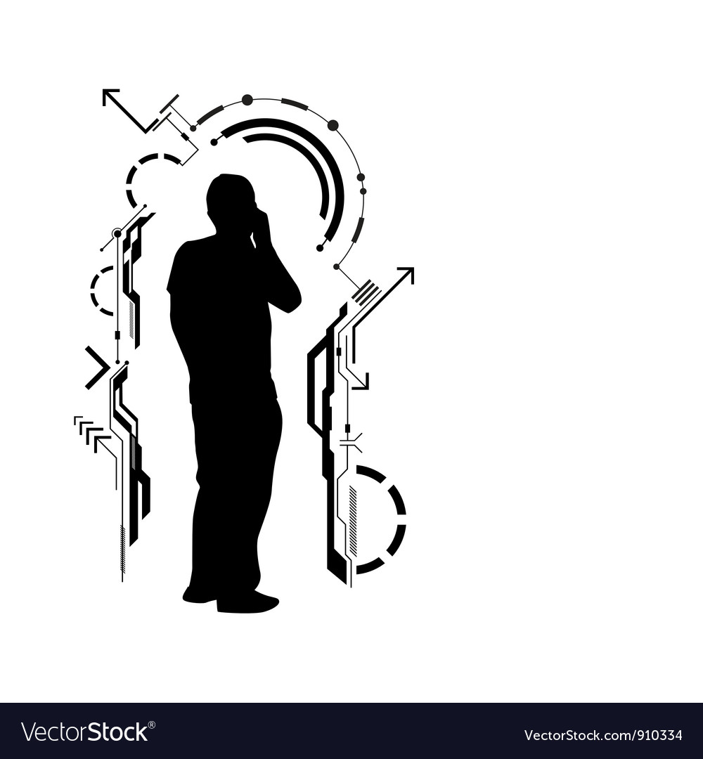 Human technology Royalty Free Vector Image - VectorStock