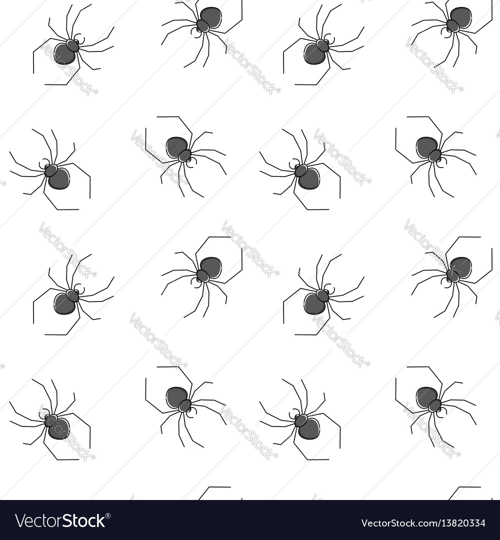 Spiders seamless pattern for textile design Vector Image