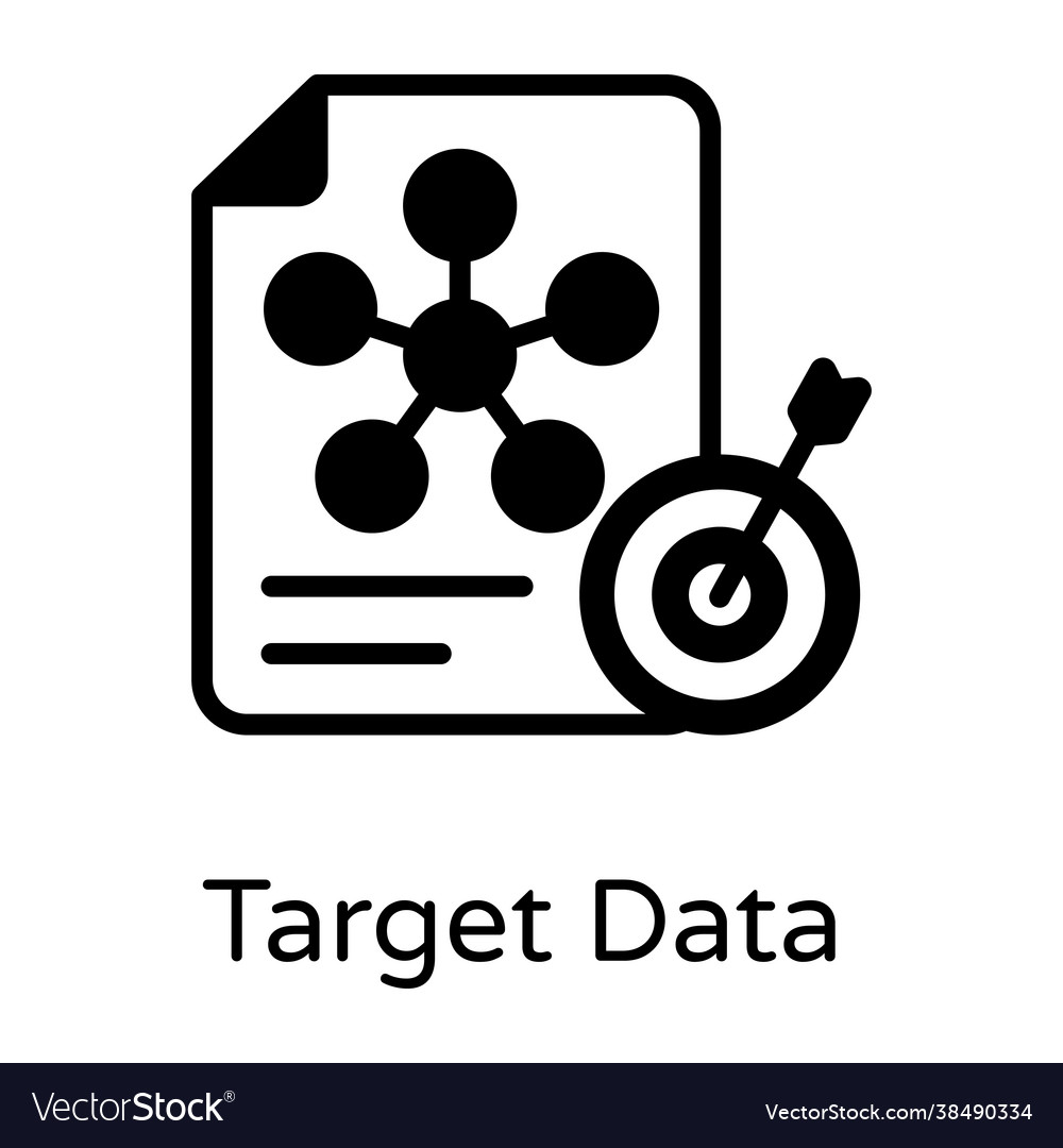 Target data Royalty Free Vector Image - VectorStock