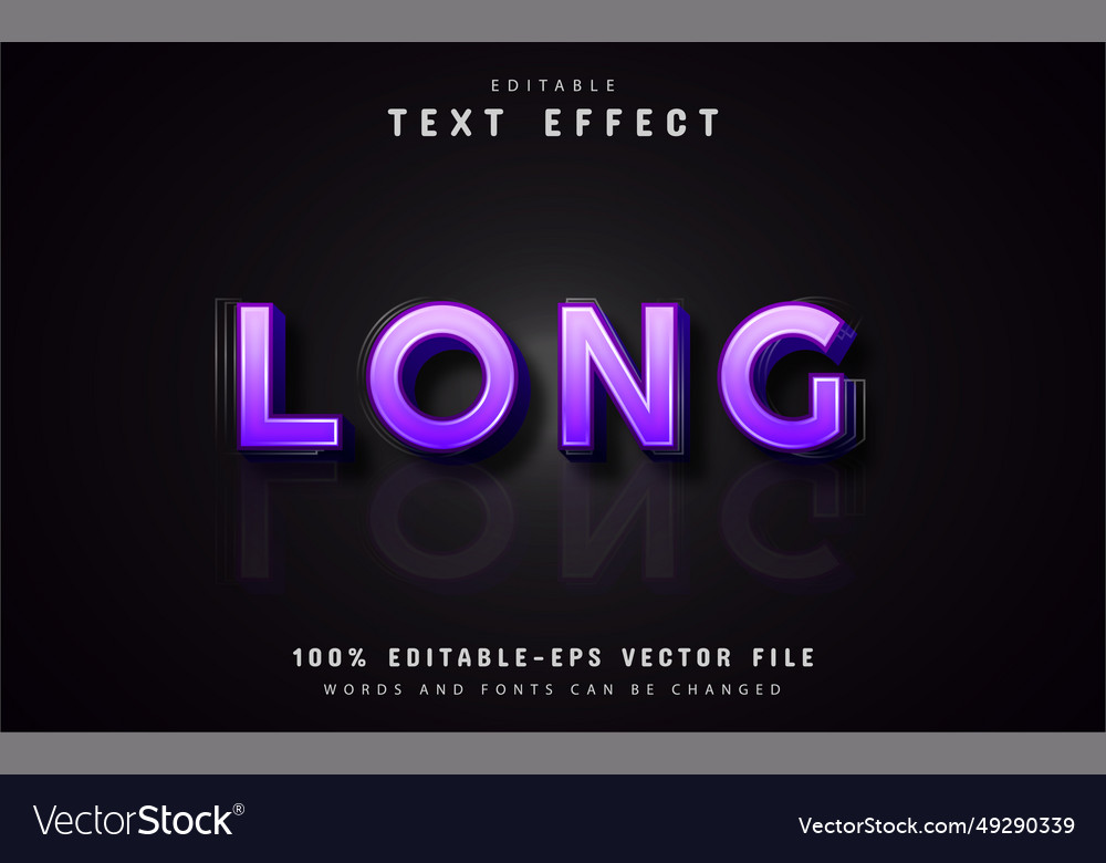 Long text effects Royalty Free Vector Image - VectorStock