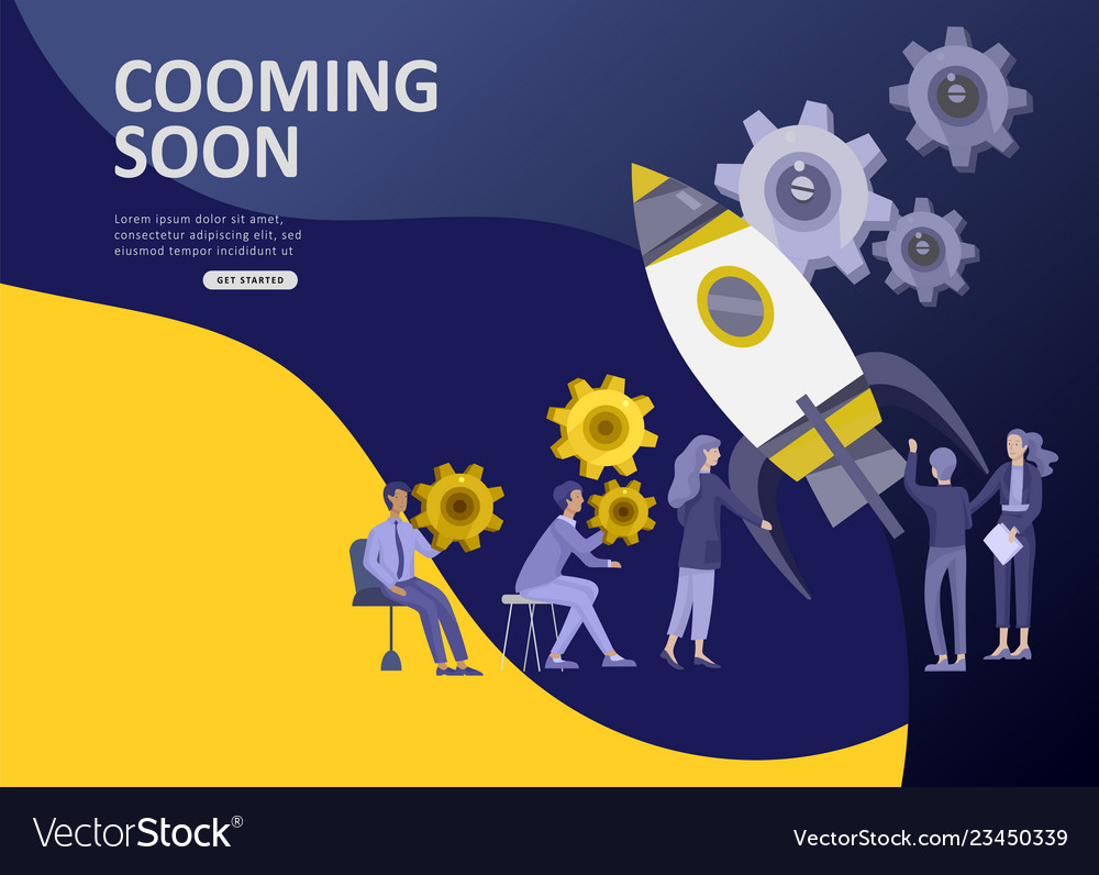 Set landing page template people develop business Vector Image Set landing page template people develop business Vector Image
