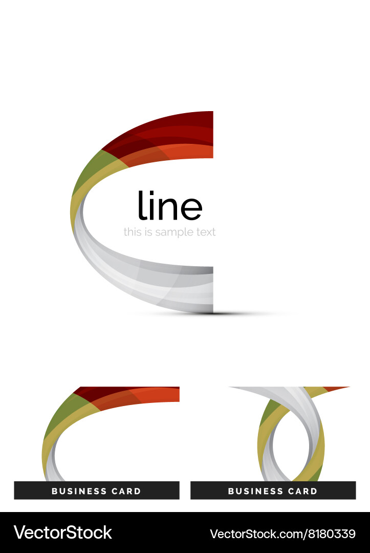 Swirl wavy ribbon abstract concept Royalty Free Vector Image