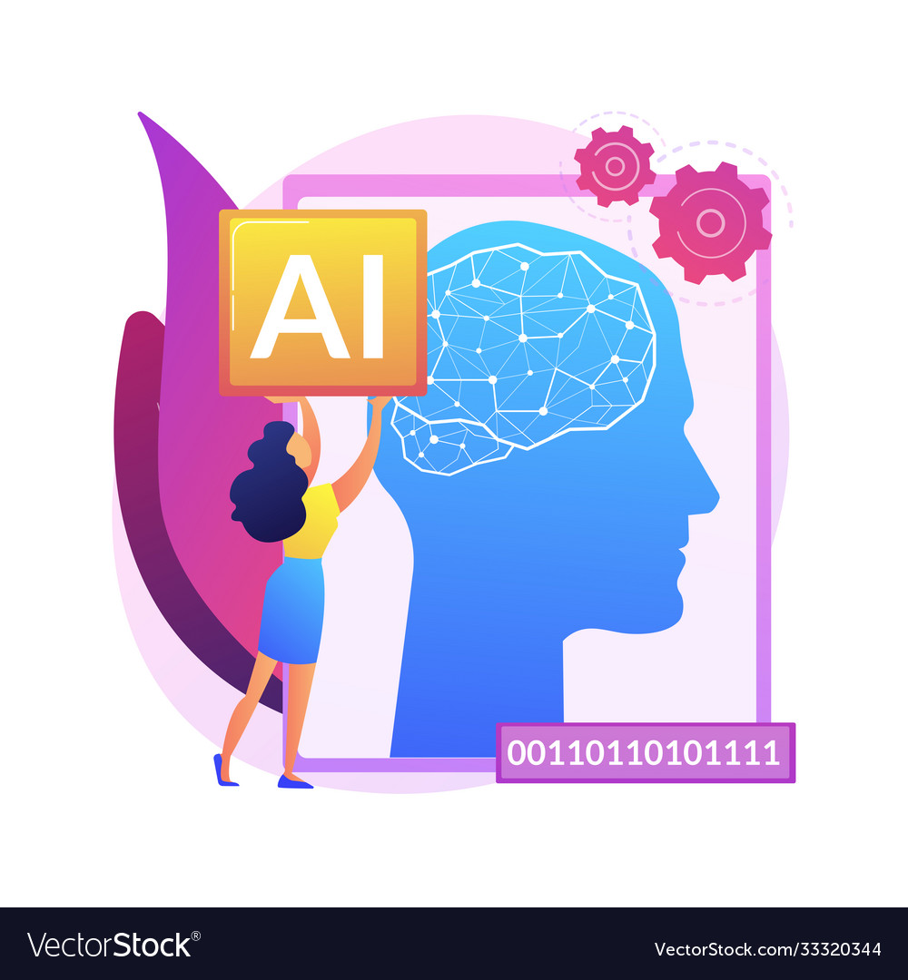 Artificial intelligence abstract concept Vector Image