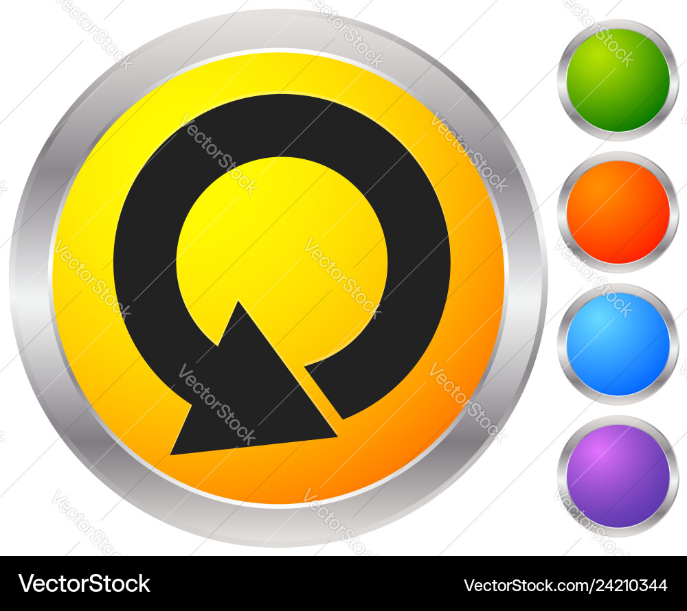 Circular 360 degree arrow icon phase cycle Vector Image