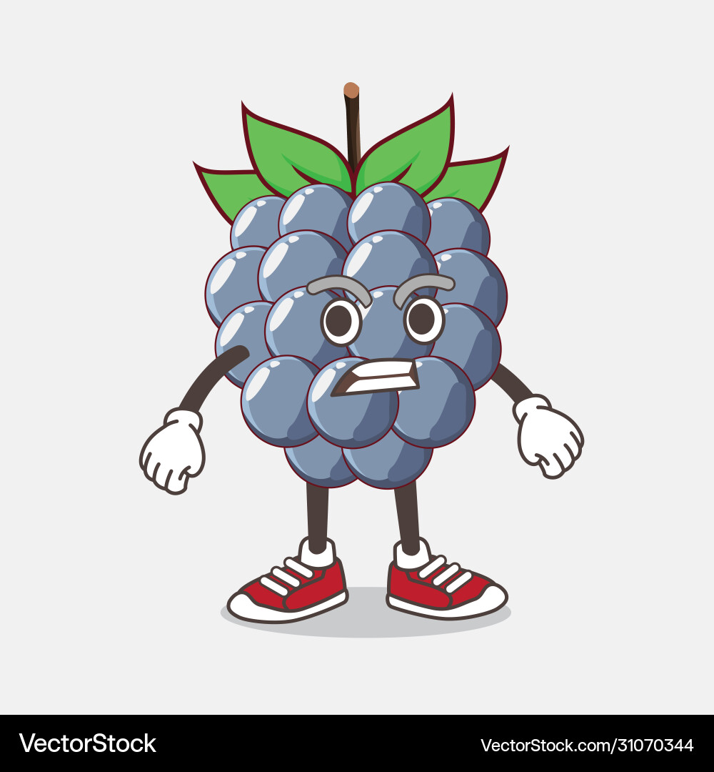Dewberries fruit cartoon mascot character Vector Image