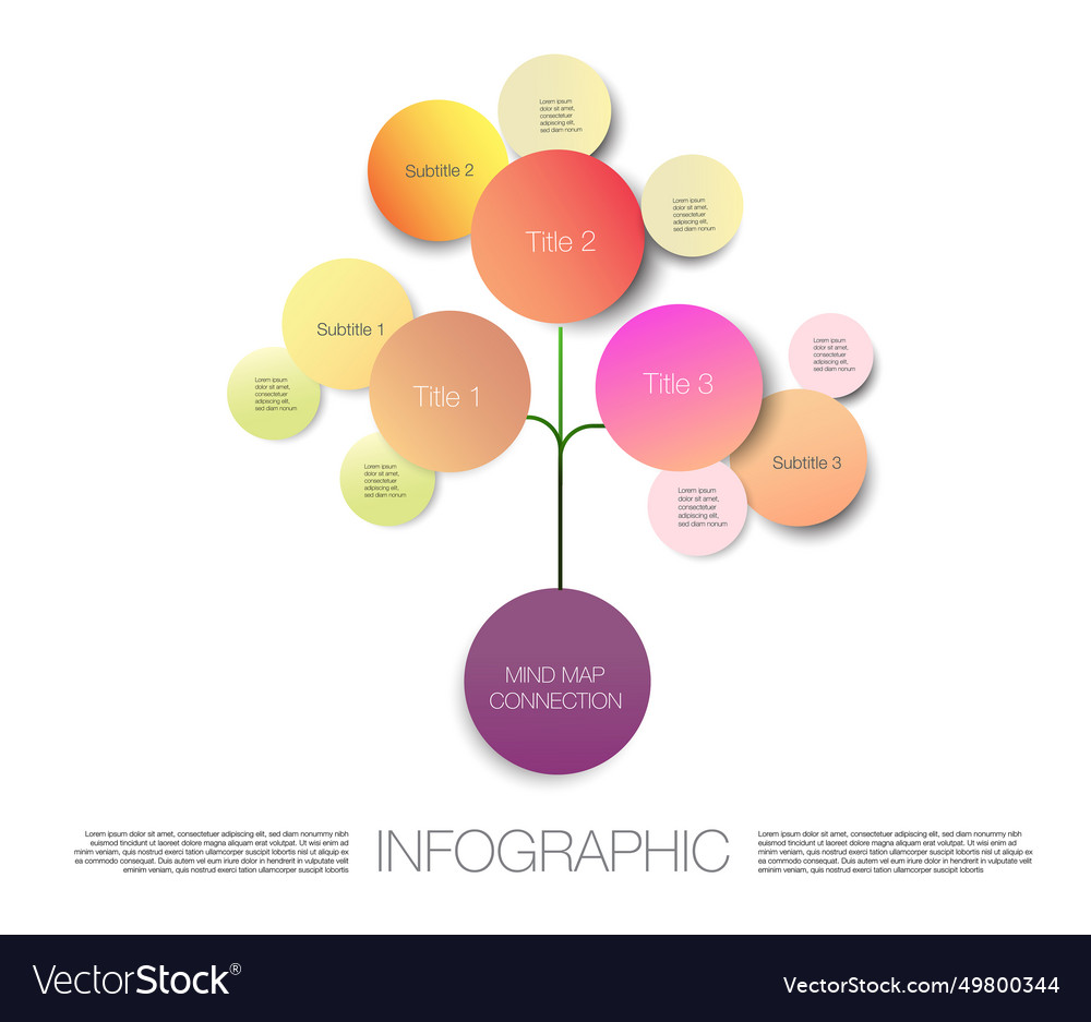 Infographic tree mind map5 Royalty Free Vector Image