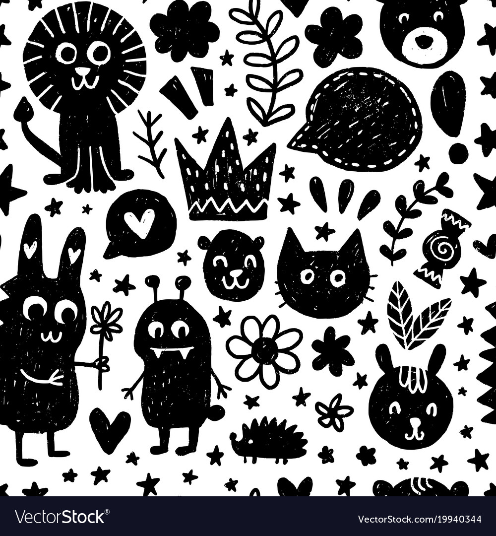 Kids pattern Royalty Free Vector Image - VectorStock