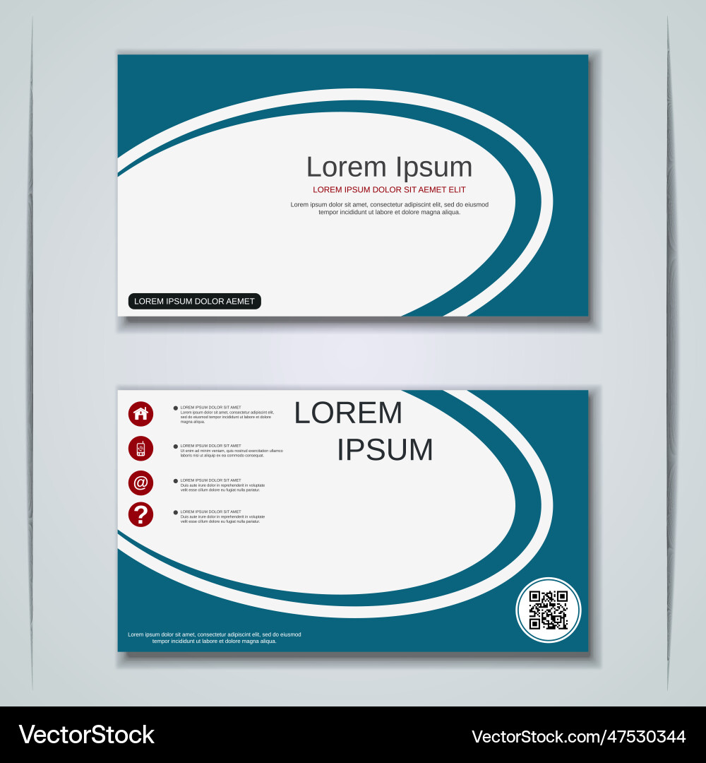 Modern business visiting card design template Vector Image