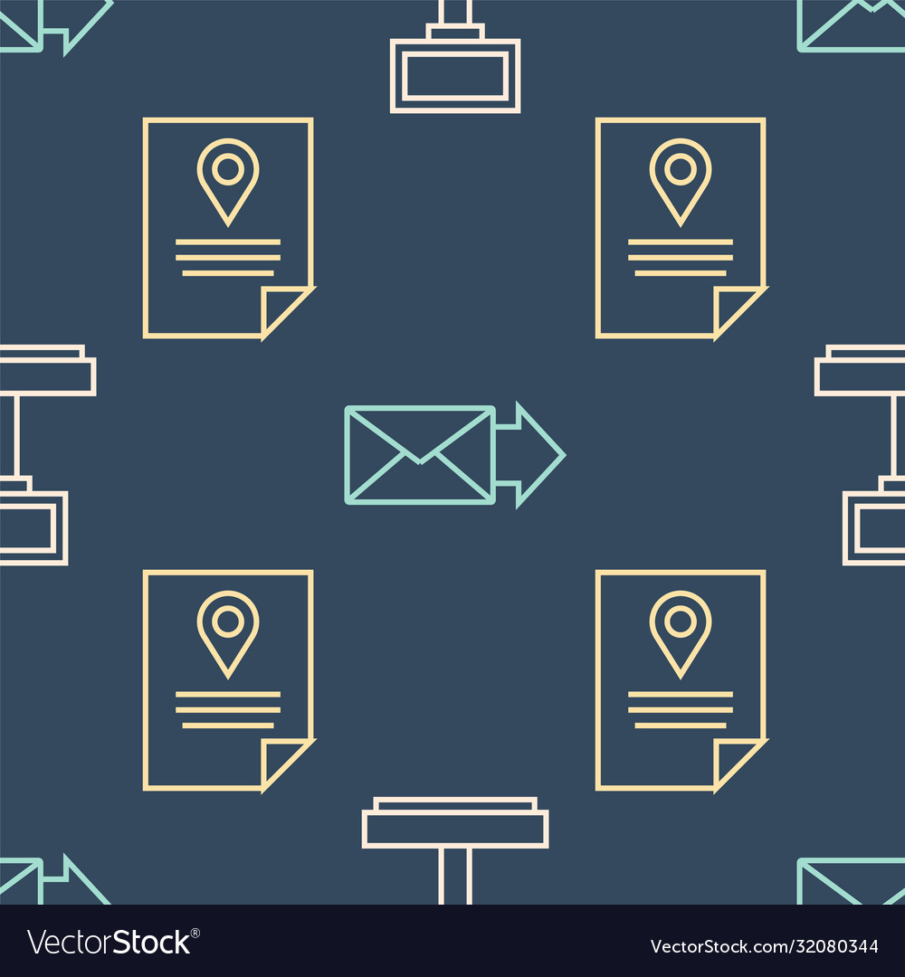 Set line scale document tracking marker system Vector Image