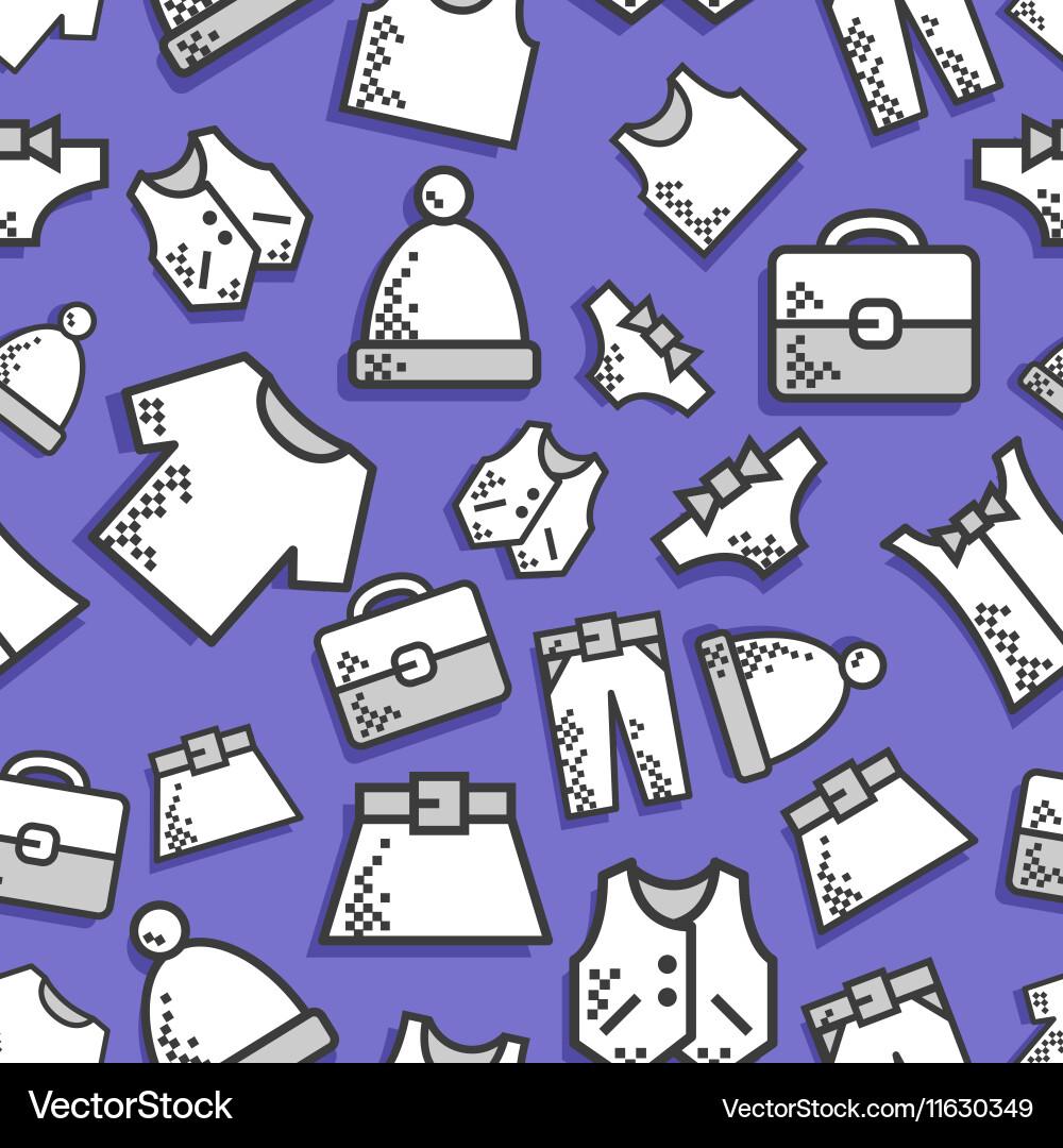 Seamless background fashion dress code Royalty Free Vector