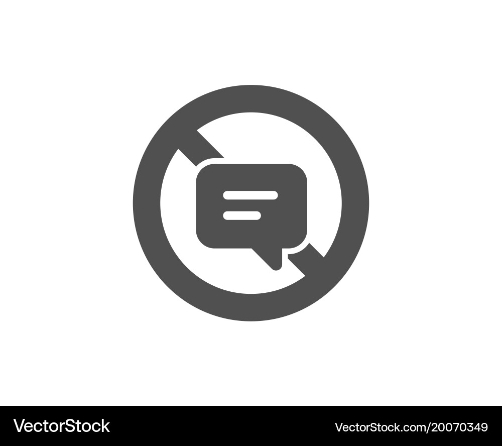 Stop talking simple icon chat message or sms Vector Image
