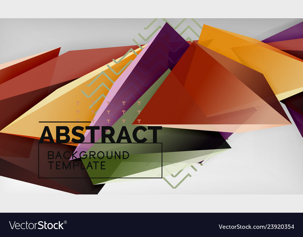 Abstract color triangles geometric background Vector Image