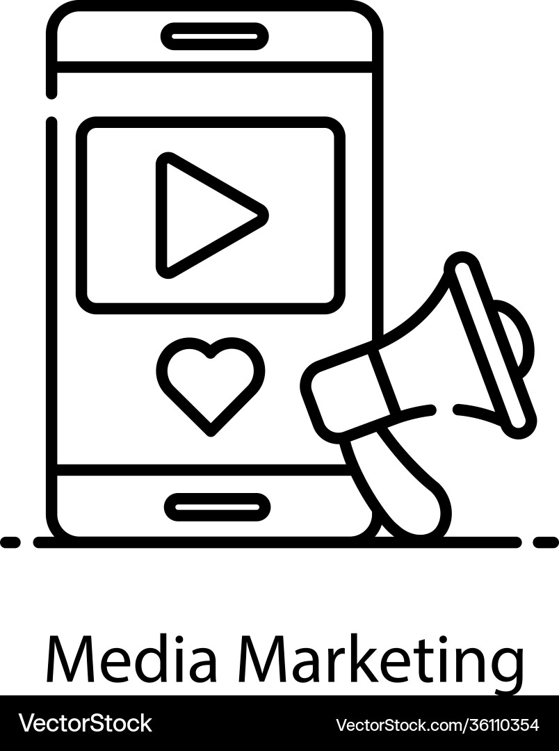 Media marketing Royalty Free Vector Image - VectorStock