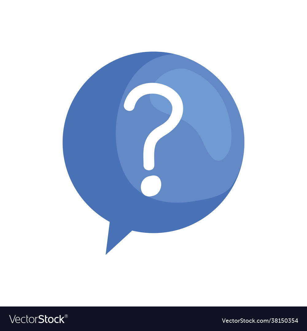 Question mark bubble Royalty Free Vector Image