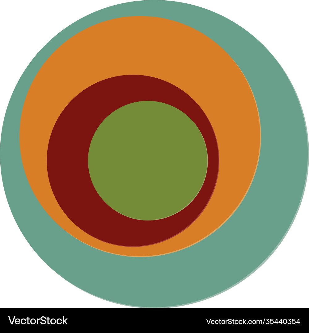 Round palette four colors on a white Royalty Free Vector