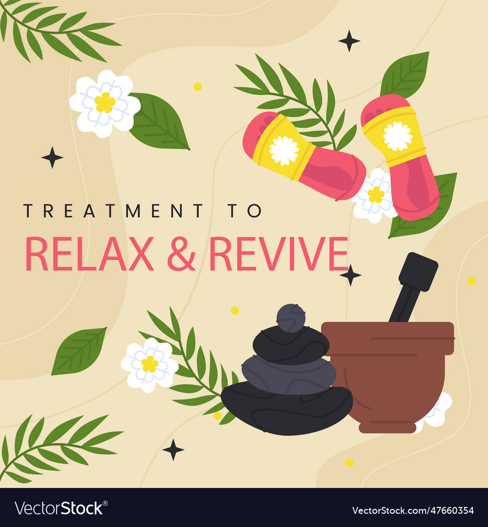 Spa post template Royalty Free Vector Image - VectorStock