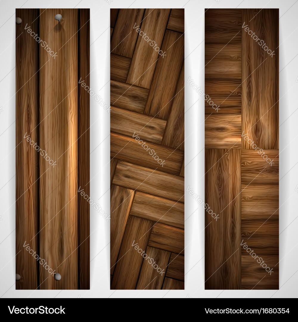 Wooden texture banner Royalty Free Vector Image
