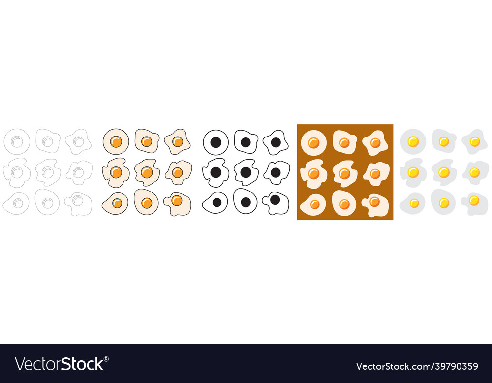Fried egg icon omelet symbol breakfast sign Vector Image
