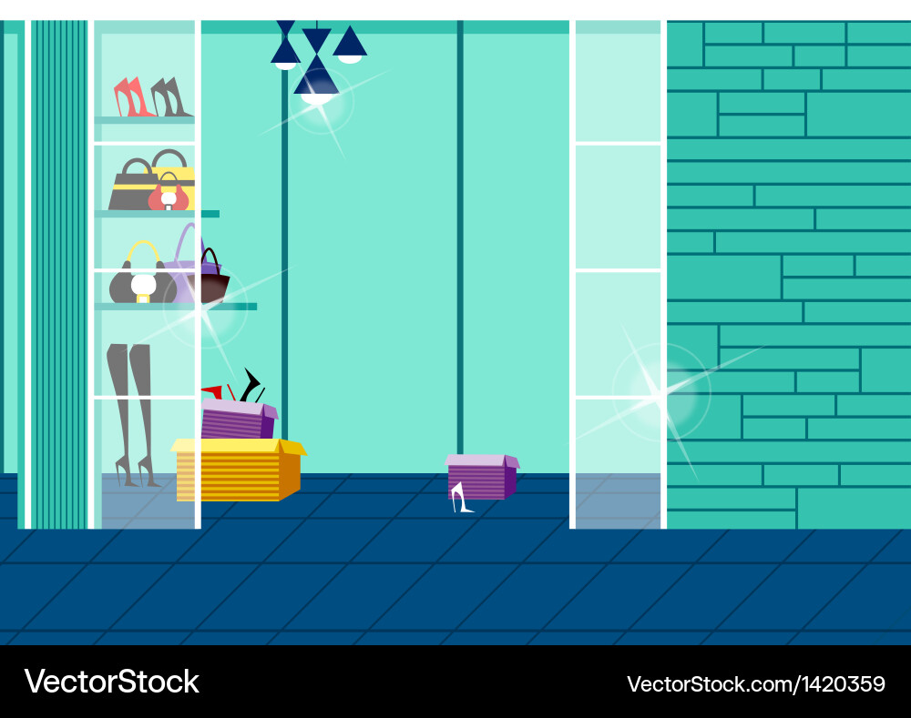 Wardrobe interior background Royalty Free Vector Image