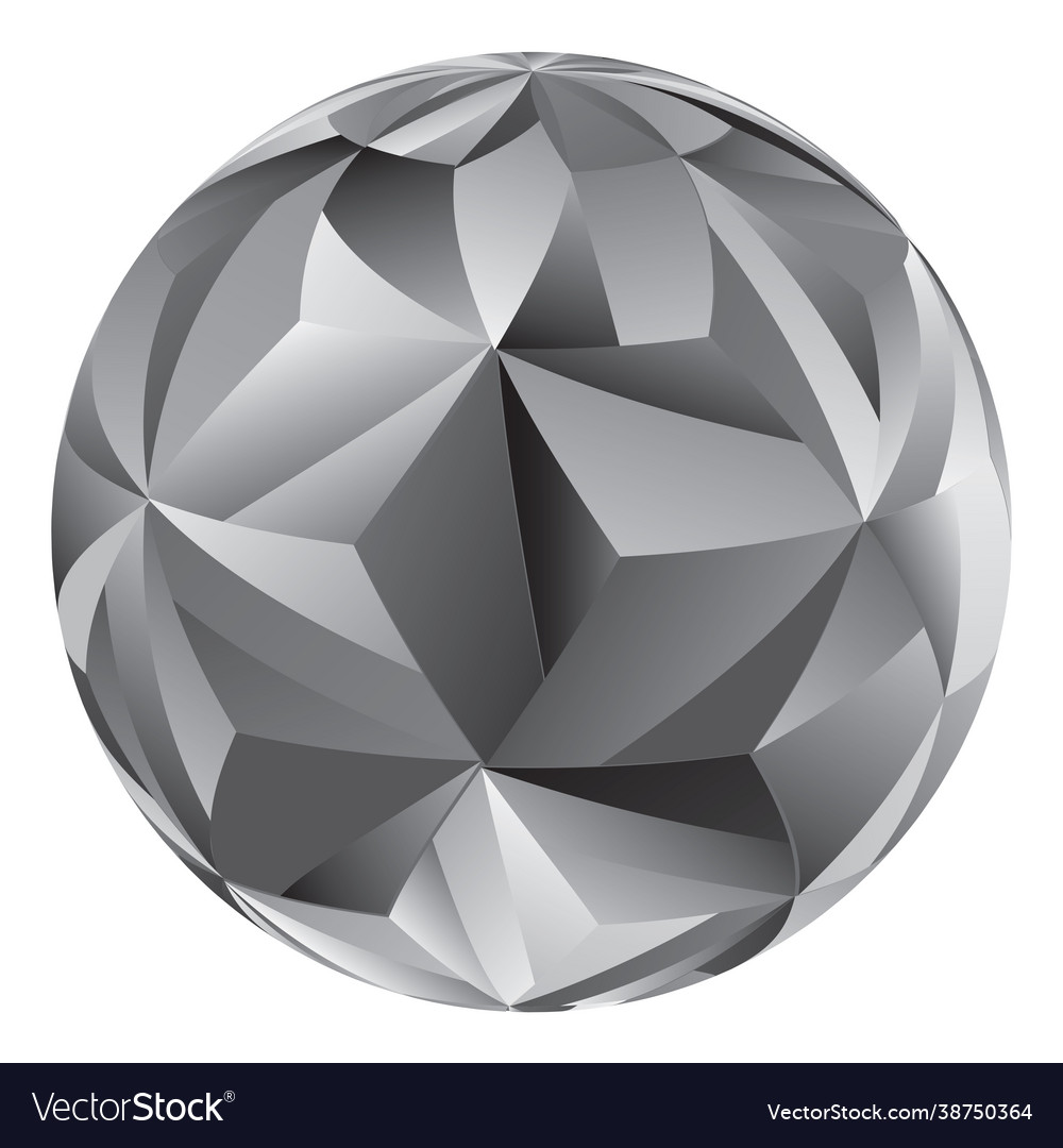 A sphere with cubic pattern along surface Vector Image