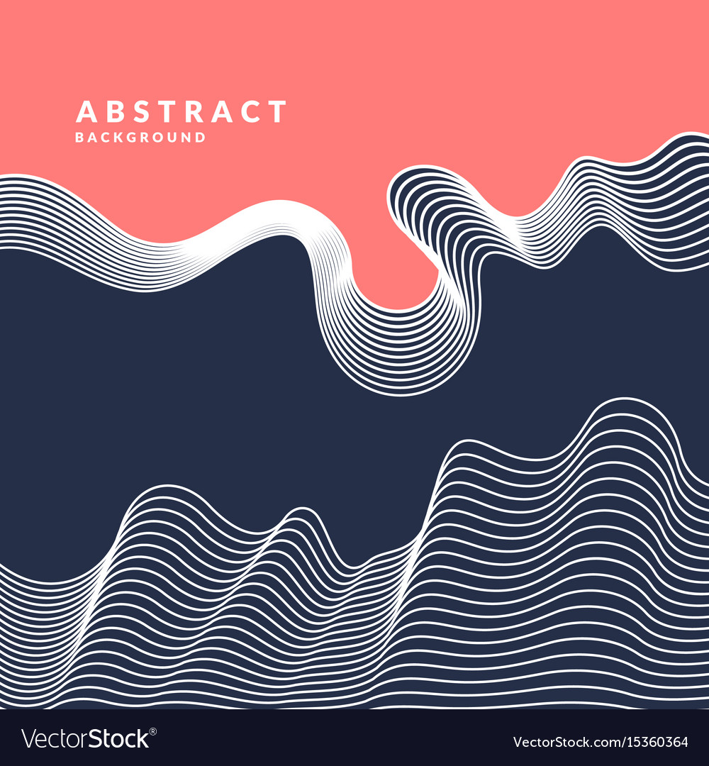 Abstract Background With Dynamic Linear Waves Vector Image
