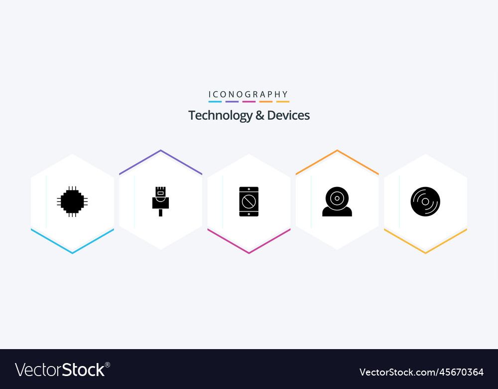 Devices 25 glyph icon pack including Royalty Free Vector Devices 25 glyph icon pack including Royalty Free Vector