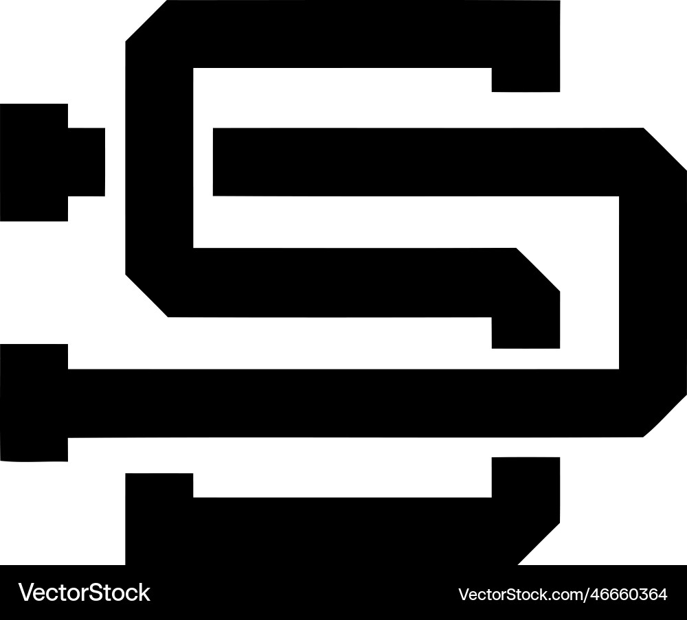 Ds initials logo design initial letter logo Vector Image