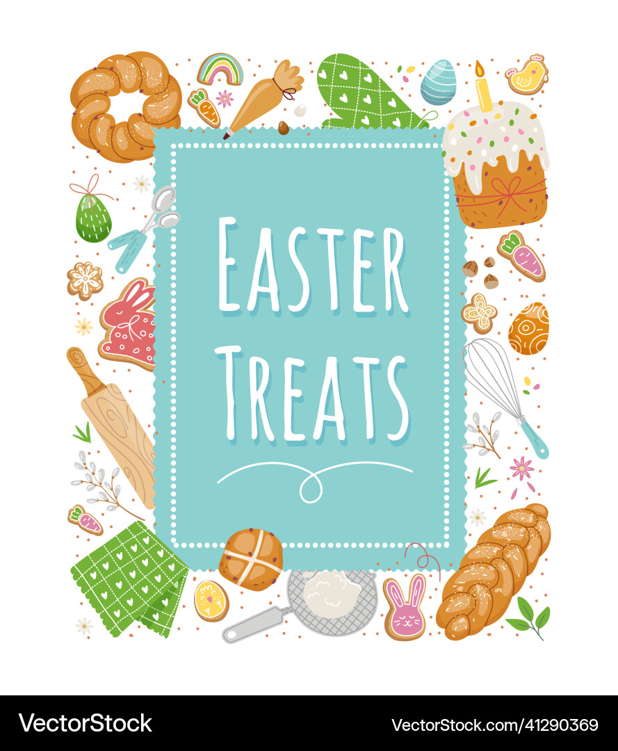 Easter treatstraditional spring foodcolorful egg Vector Image