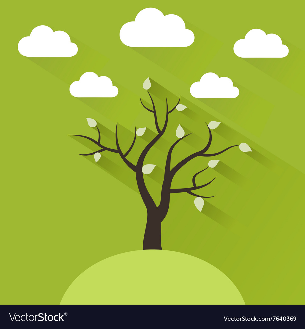 Flat spring Royalty Free Vector Image - VectorStock