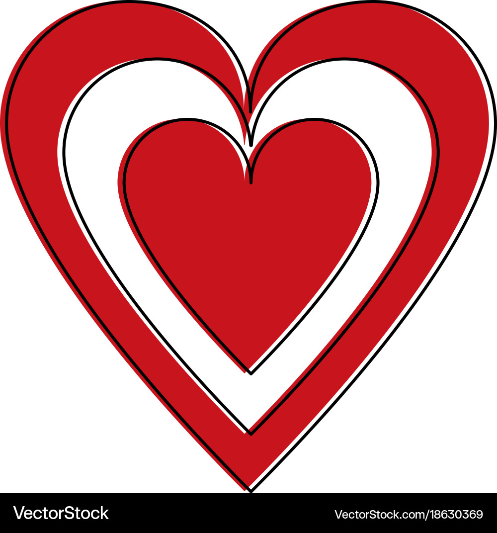 Heart and love symbol Royalty Free Vector Image