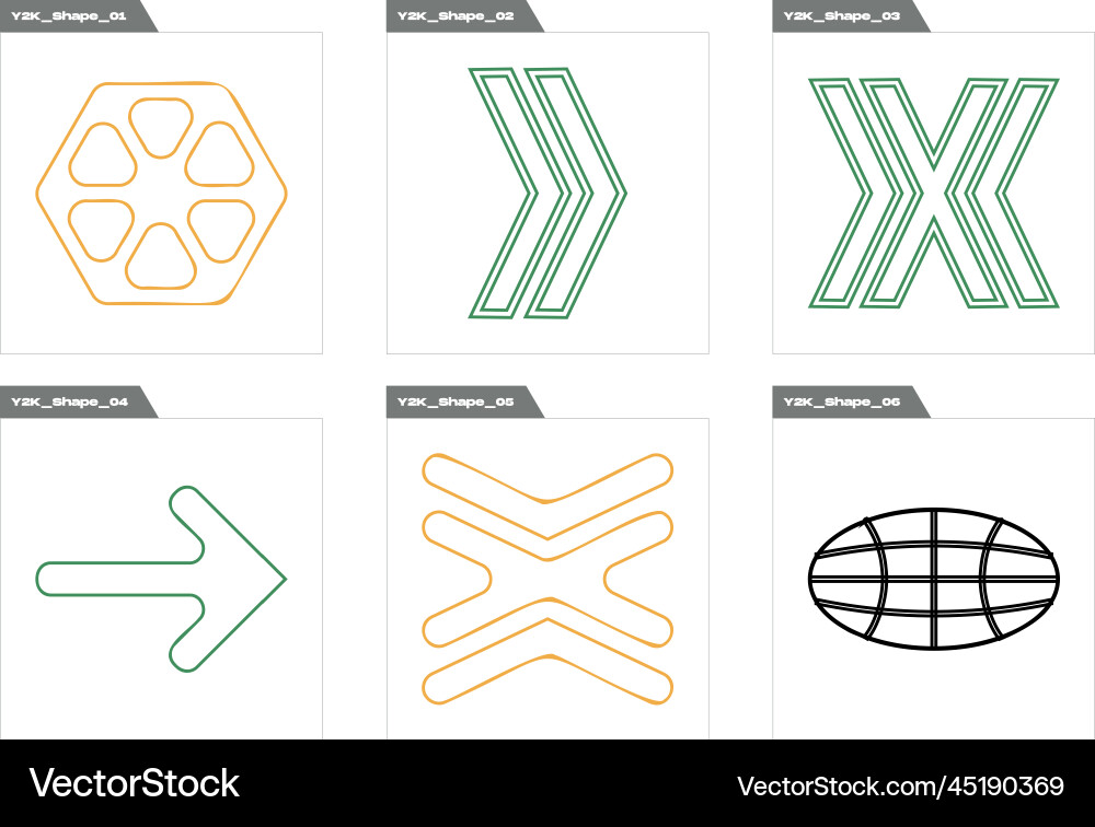 Retro futuristic elements for design large set Vector Image