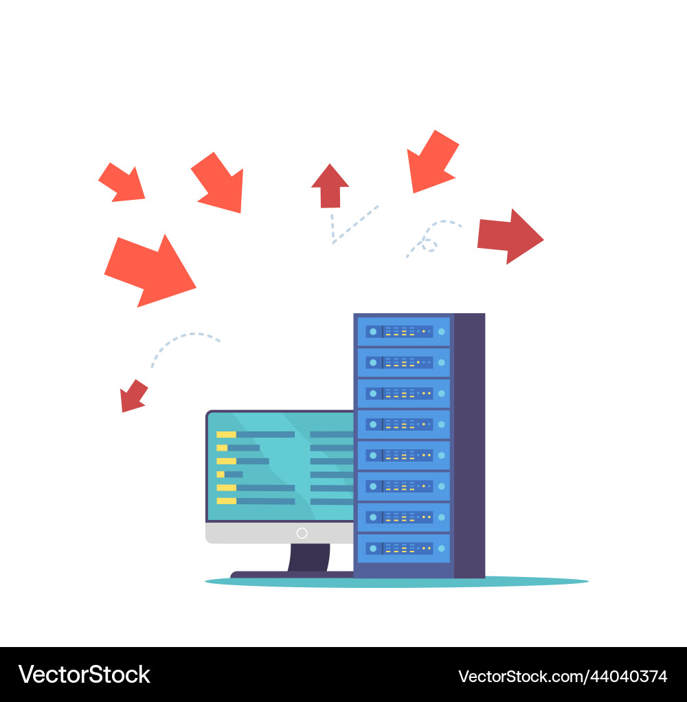 Data center internet network connection Royalty Free Vector