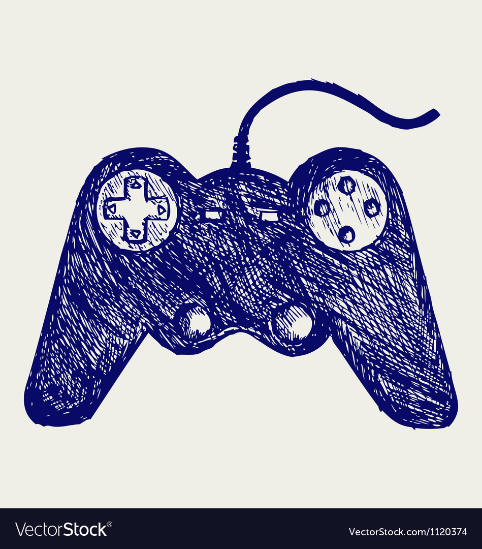 Gamepad Joystick Game Controller Royalty Free Vector Image