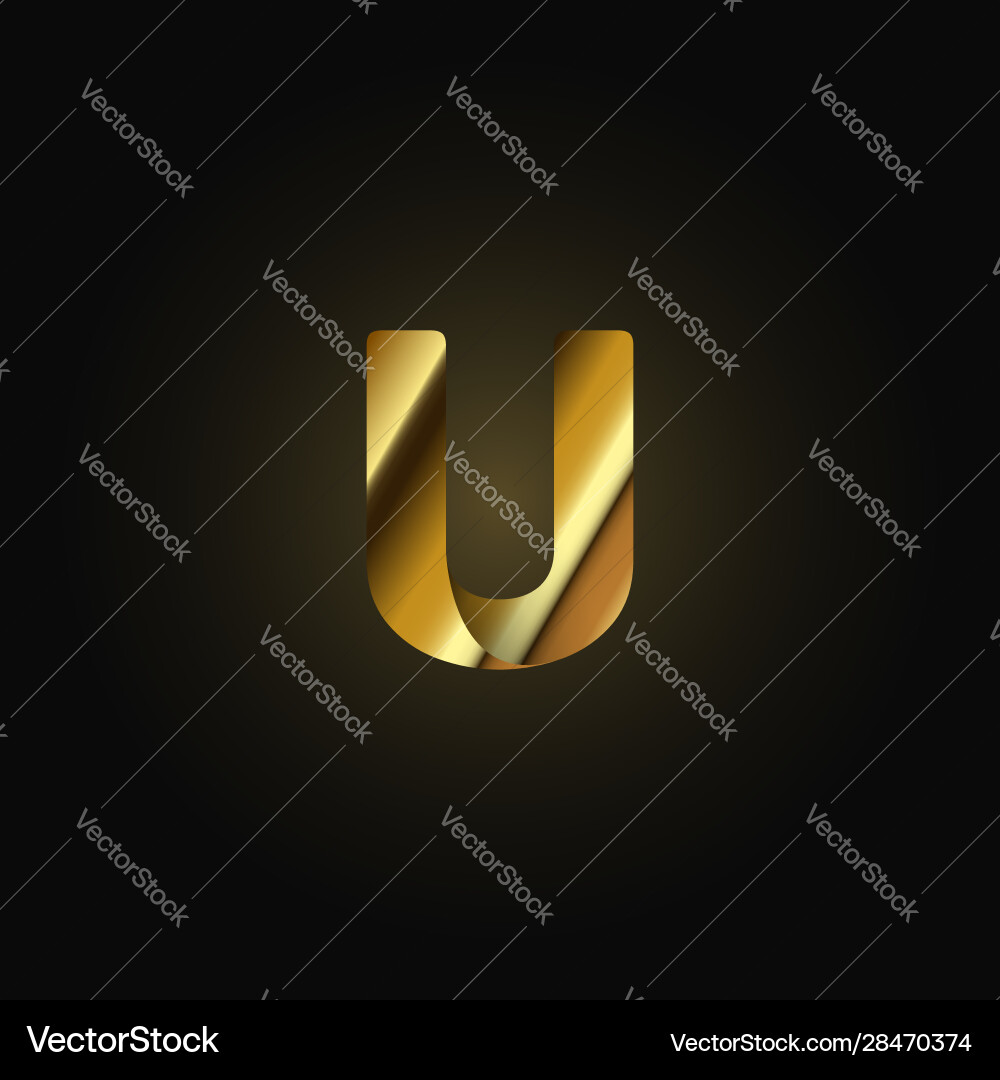 Gold paper folded character from a typeset Vector Image