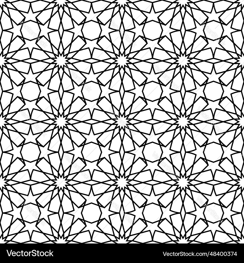 Mashrabiya arabesque arabic seamless pattern Vector Image